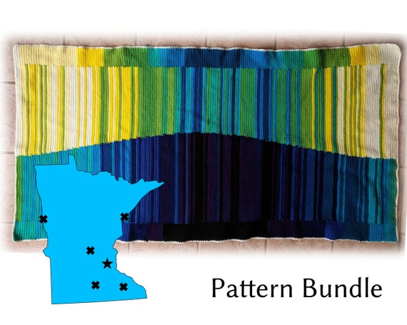 Minnesota Temperature Blanket Pattern Bundle Digital Crochet | Etsy