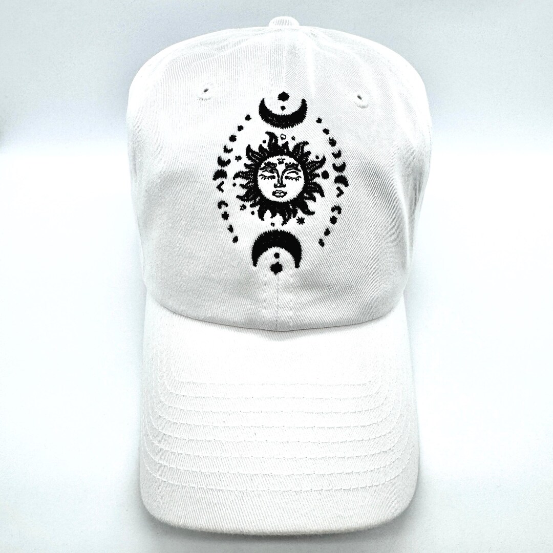 Sun/moon Phases-baseball Hat-many Color Choices-thread Color Choices - Etsy