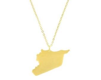 Syria map necklace | Etsy