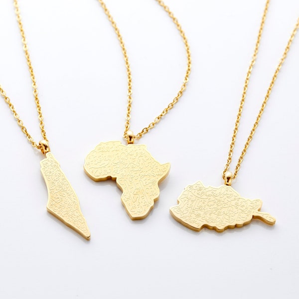 Map Necklace - Etsy