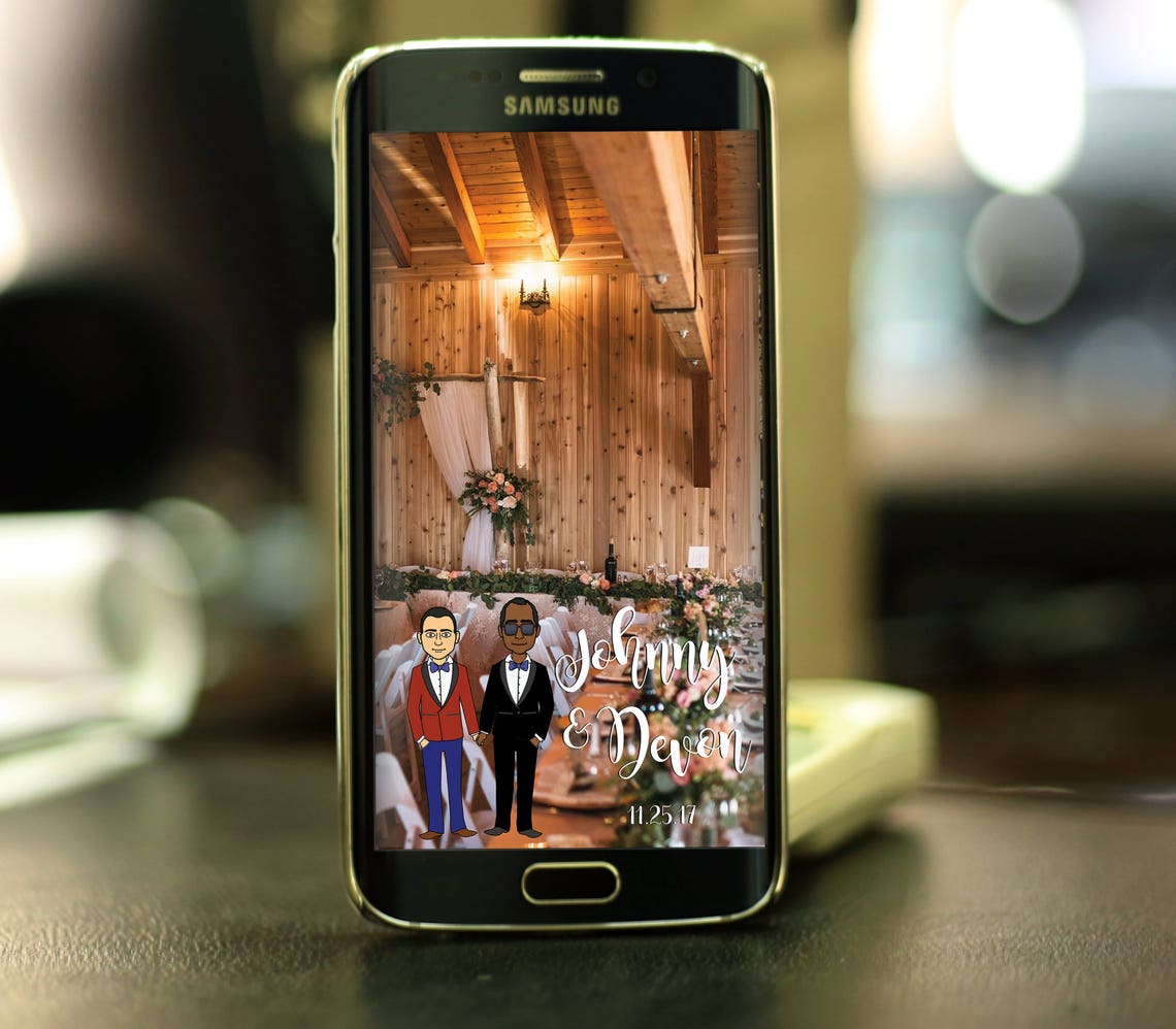 Custom Clothing Bitmoji Wedding Snapchat Geofilter - Etsy