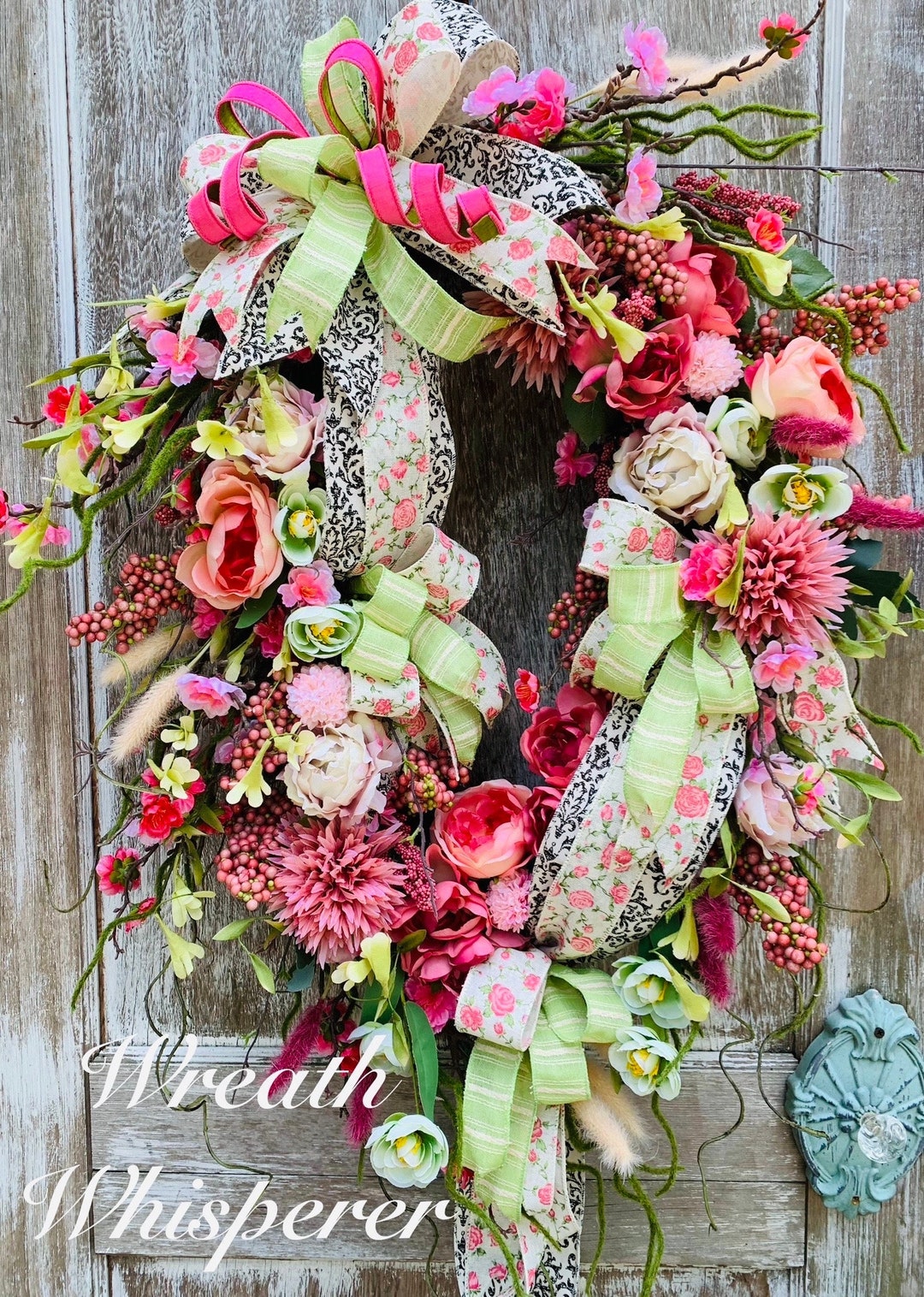 DELUXE SPRING SUMMER Cottage Chic Boho Wreath Mothers Day Gift - Etsy
