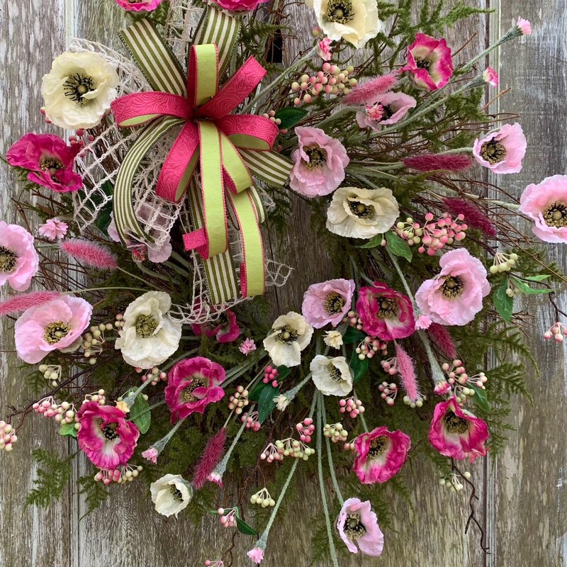 Poppy Wreath - Etsy