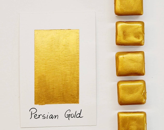 Persian Gold Handmade Fine Artist Watercolor Paint Half Pan 5ml - Etsy