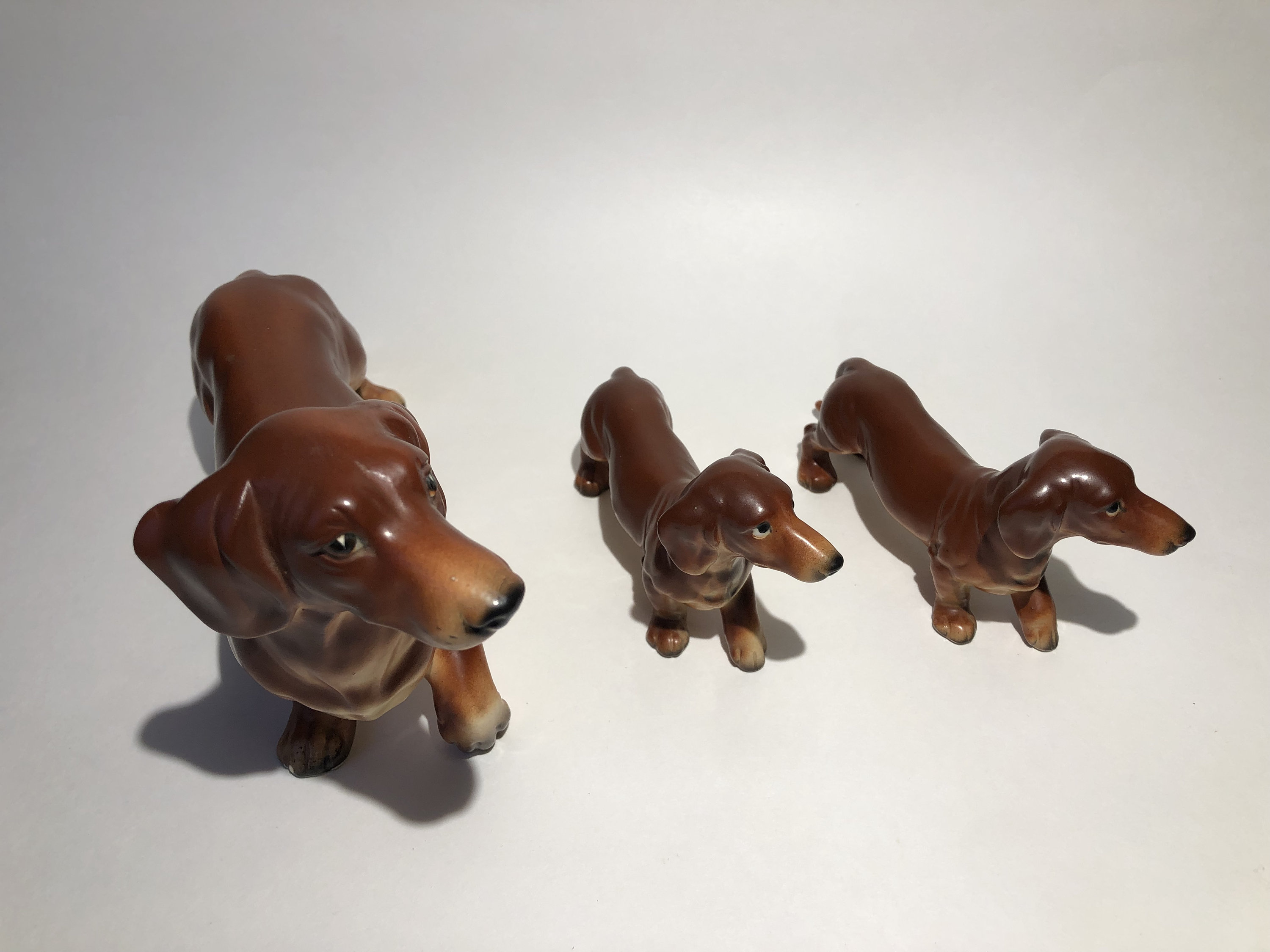 Vintage Porcelain Dachshund Dog Figures Set of 3 - Etsy