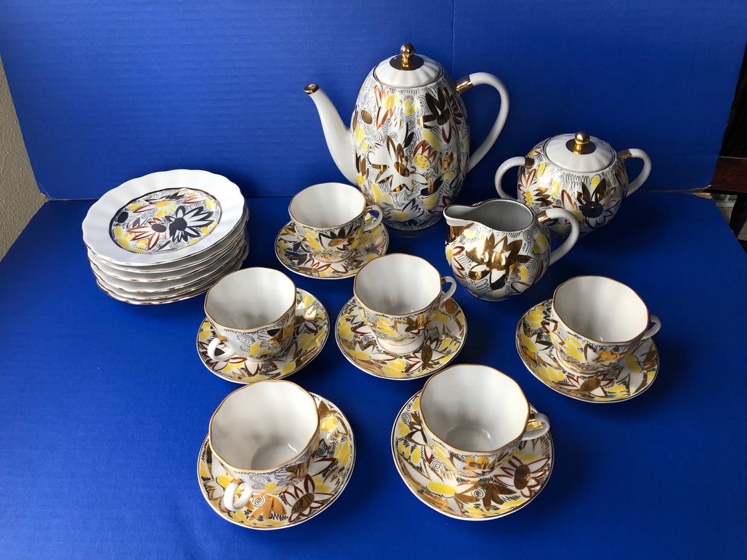 Lomonosov Imperial Porcelain Factory LFZ - Coffee Set for 6, Pattern ...