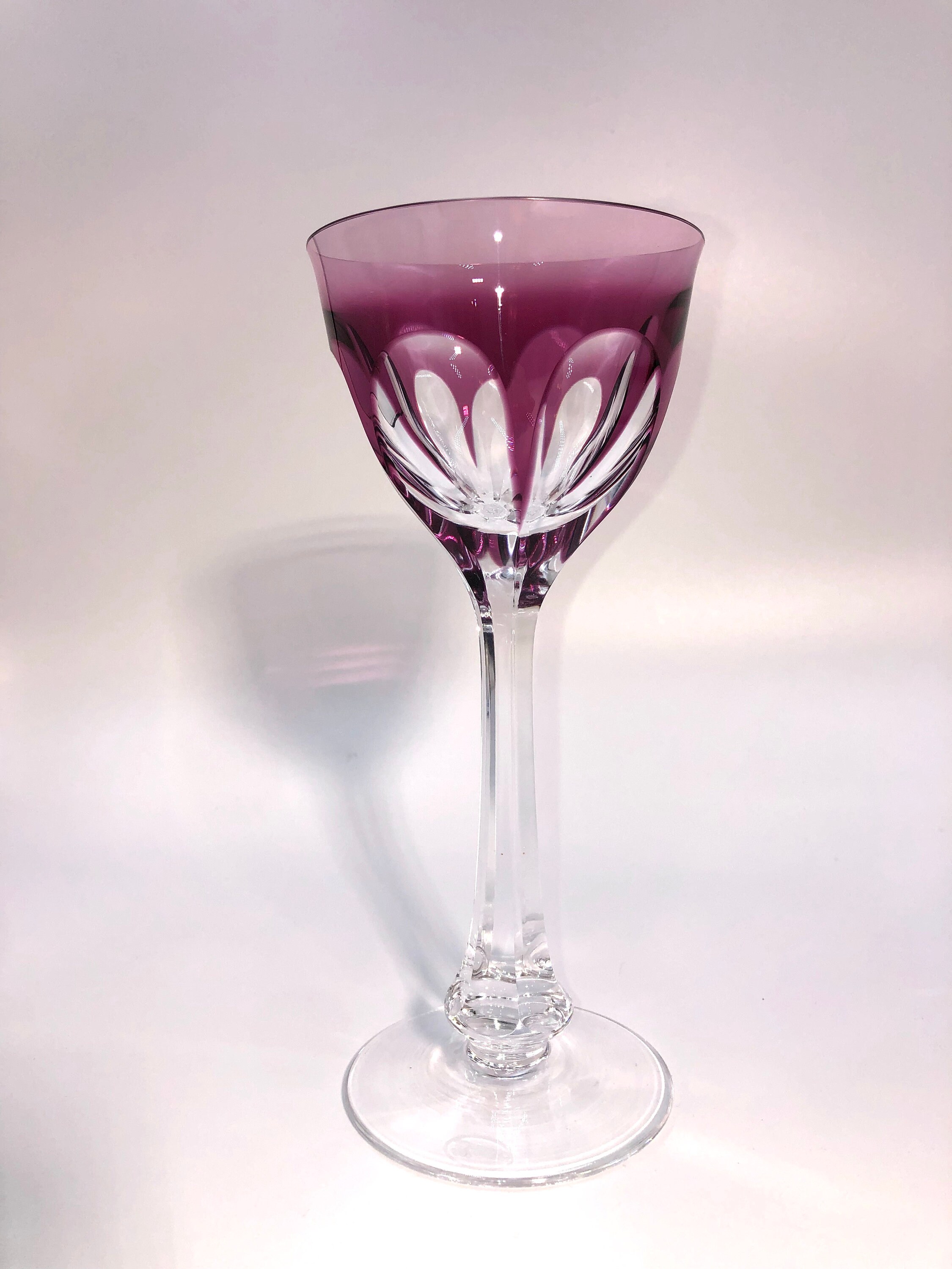 MOSER Crystal Lady Hamilton Cut to Clear Wine Rainbow Multi Color ...