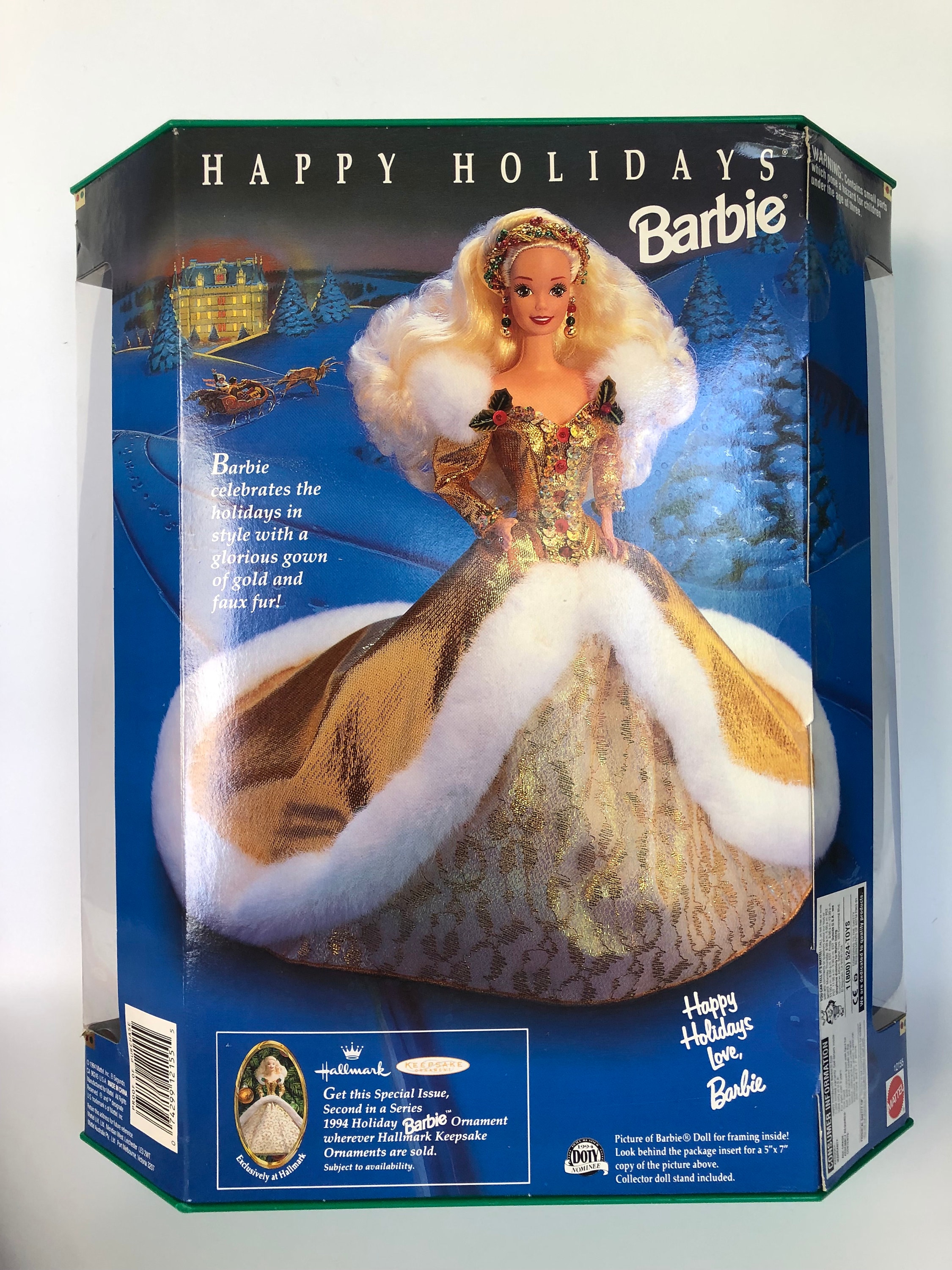 1994 Holiday Barbie Happy Holidays, 2nd in Series, Special Edition New ...
