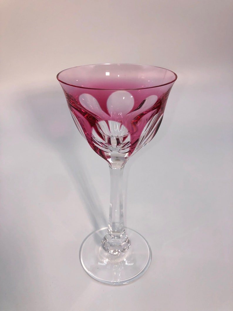 MOSER Crystal Lady Hamilton Cut to Clear Wine Rainbow Multi Color ...