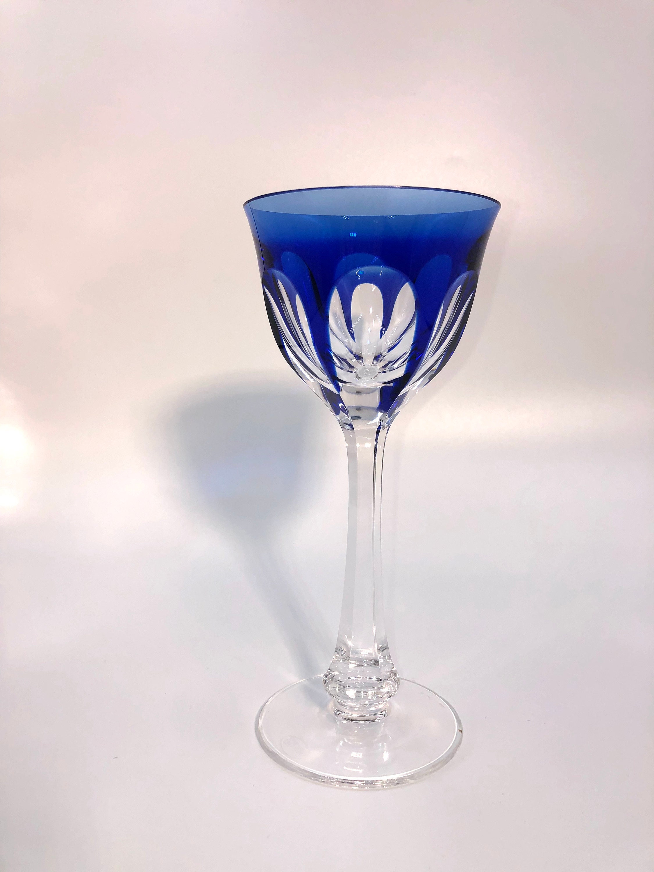 MOSER Crystal Lady Hamilton Cut to Clear Wine Rainbow Multi Color ...