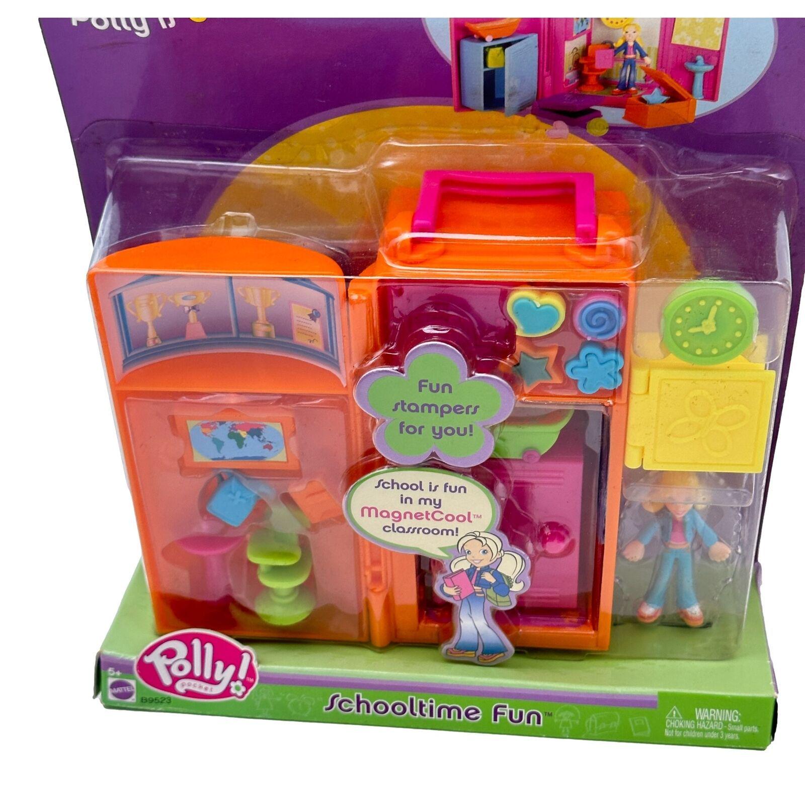 Polly Pocket Doll Set School Time Fun New Stamps Magnets New Sealed ...