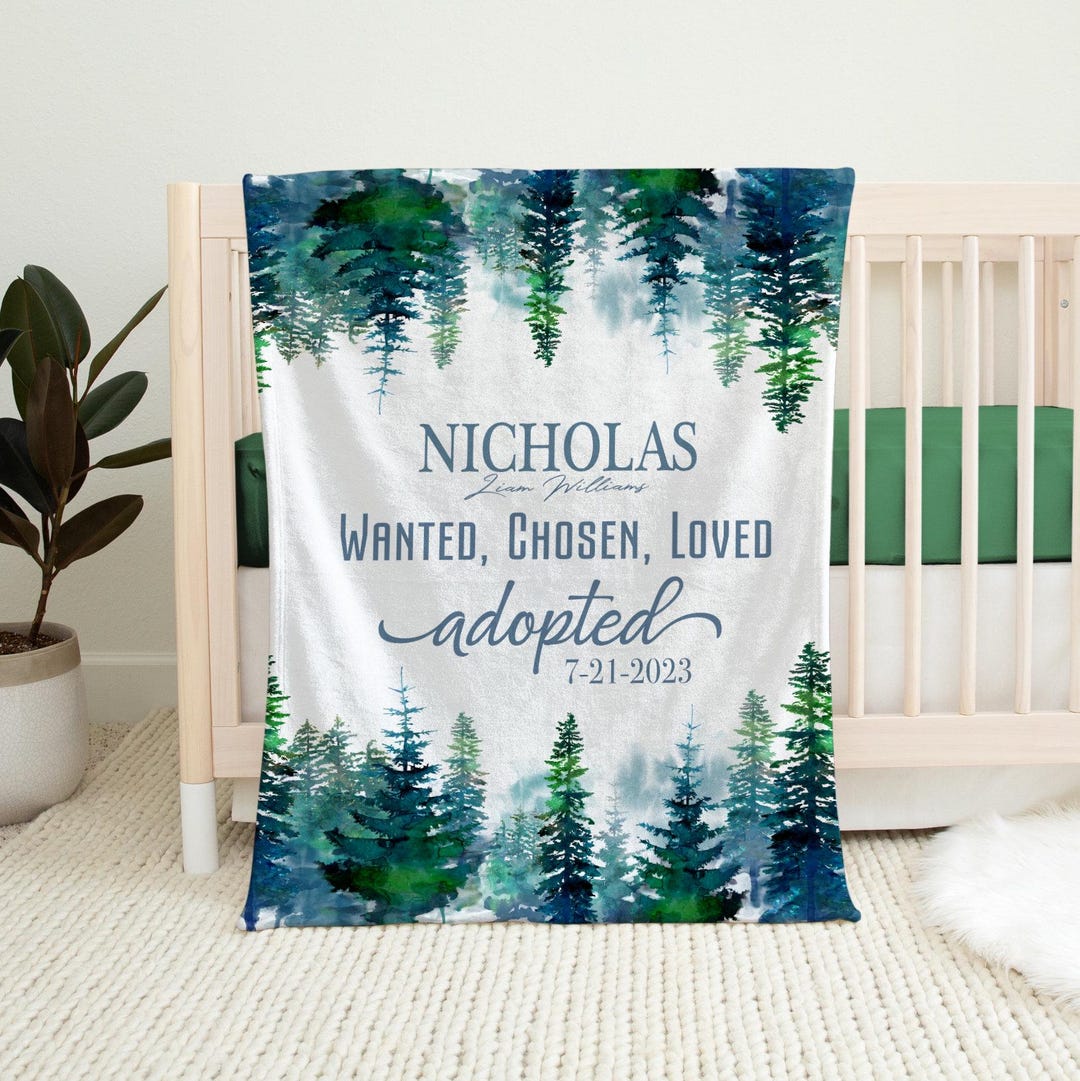 Wanted Chosen Loved Adopted Blanket Keepsake. Adoption Present for Kids ...