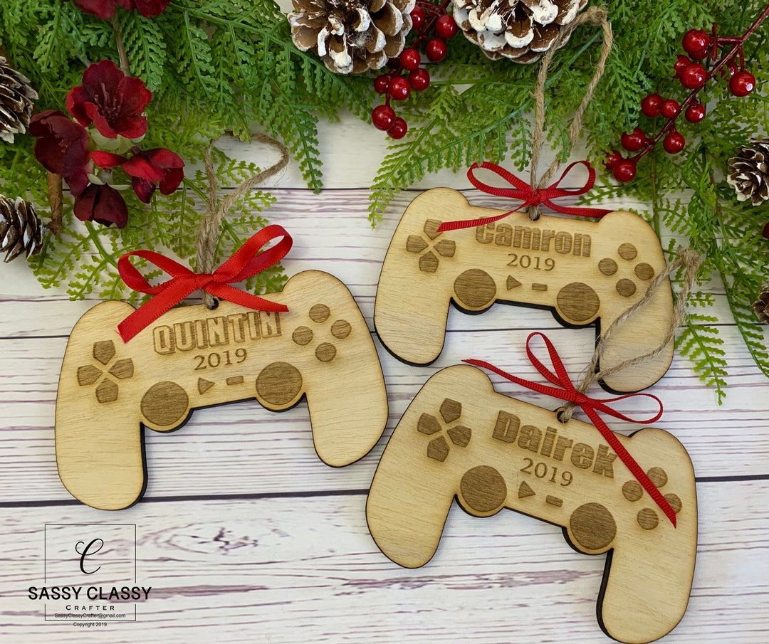 Personalized Gamer Ornament, Gaming Christmas Ornament, Customized ...