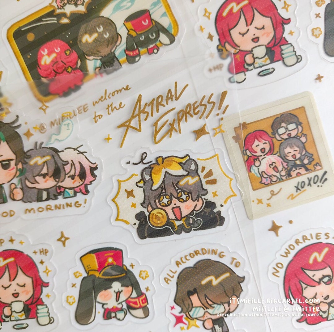HONKAI STAR RAIL | Astral Express Clear Transparent Sticker Sheet - Etsy