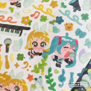 VOCALOID | Kagamine Rin,len Inspired Deco Style Sticker Sheet - Etsy