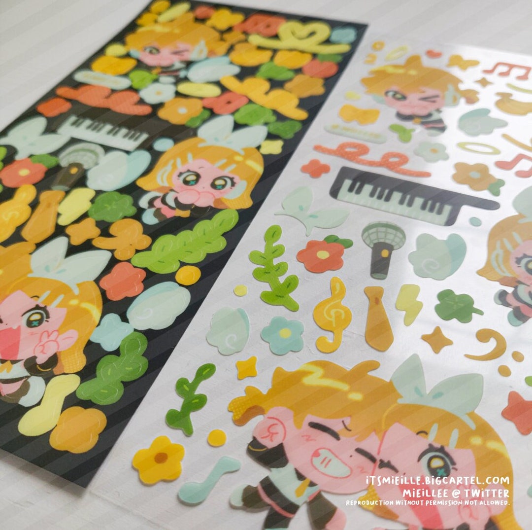 VOCALOID | Kagamine Rin,len Inspired Deco Style Sticker Sheet - Etsy