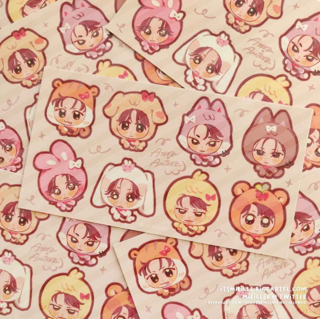 ATEEZ | Aniteez Vinyl Sticker Sheet - Etsy