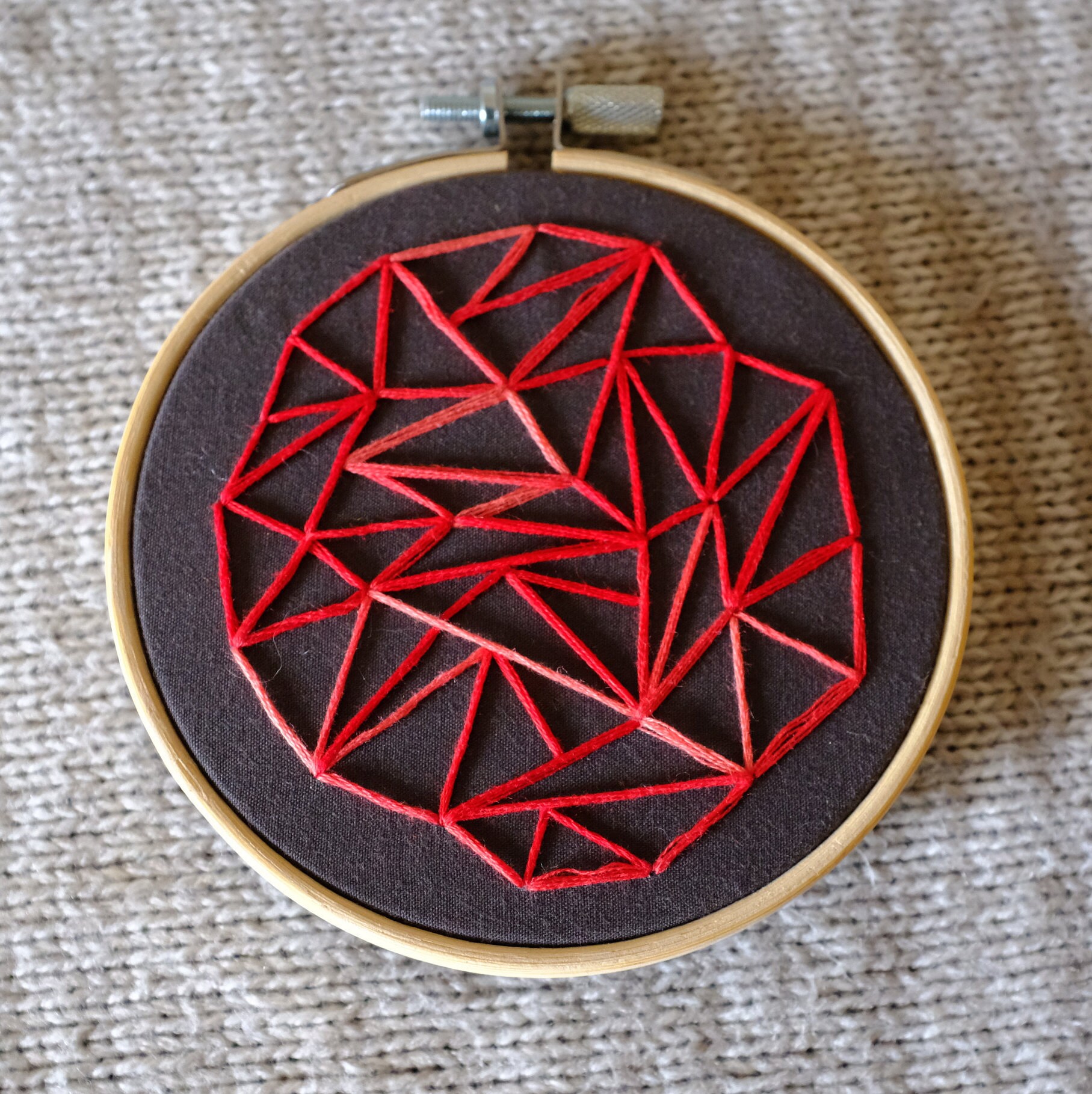 Rouge Géométrique - Broderie de 4 » - Etsy France