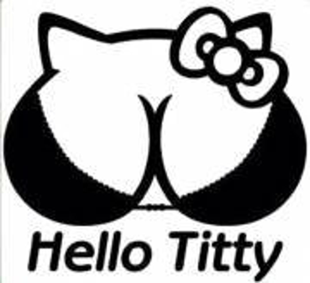 Hello Titty Decal - Etsy