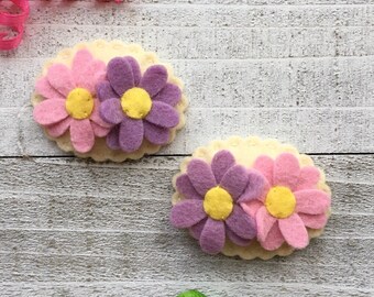 Felt hair clip | Etsy