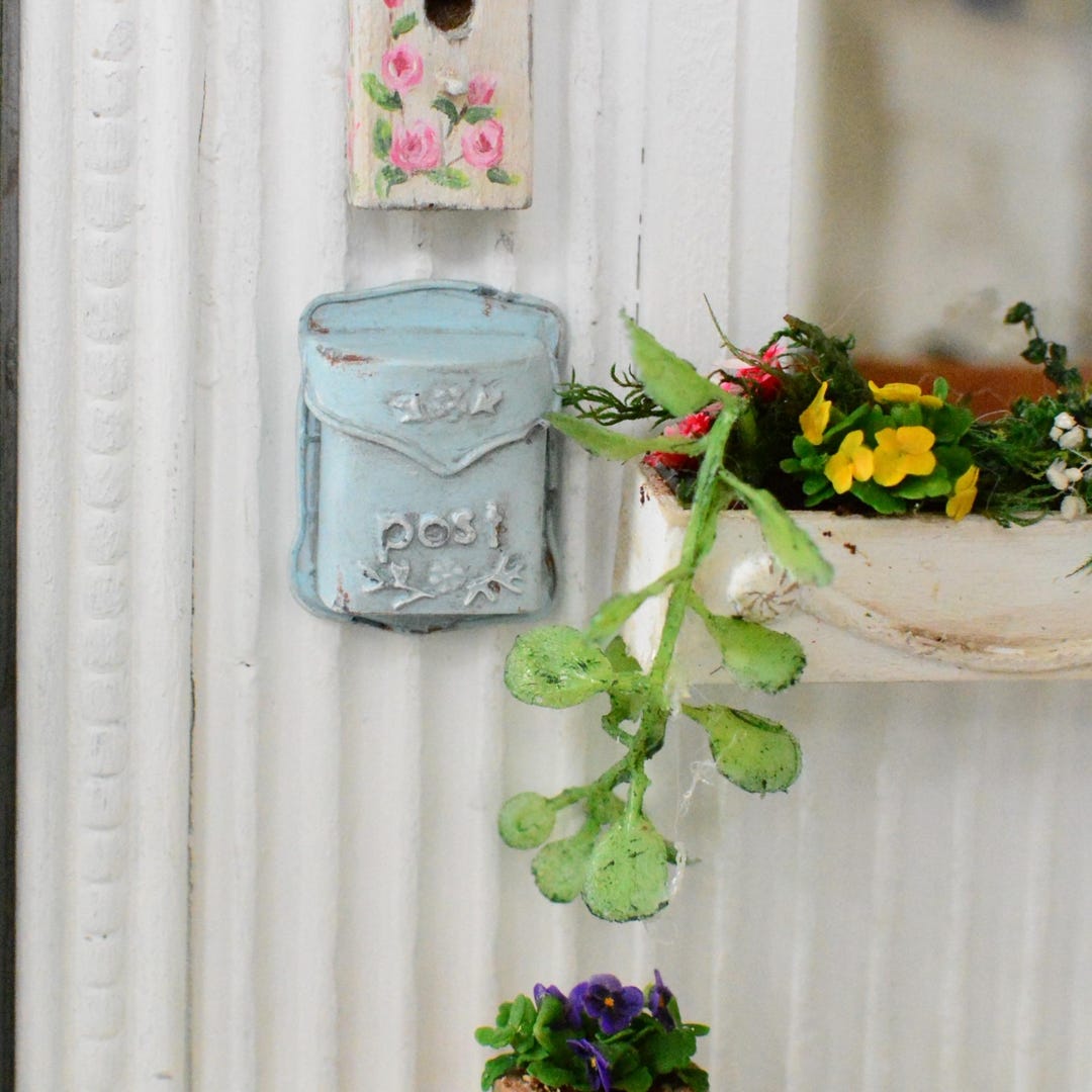 Miniature Mailbox, Dollhouse Mailbox, Shabby Chic Mailbox, Dollhouse ...