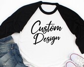 Custom Raglan Shirt Custom Raglan Custom Baseball Tee - Etsy