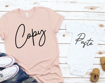 Mother Daughter Copy Paste Shirts | Etsy