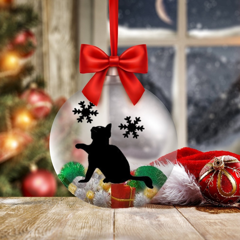 Cat Christmas Ornament - Etsy