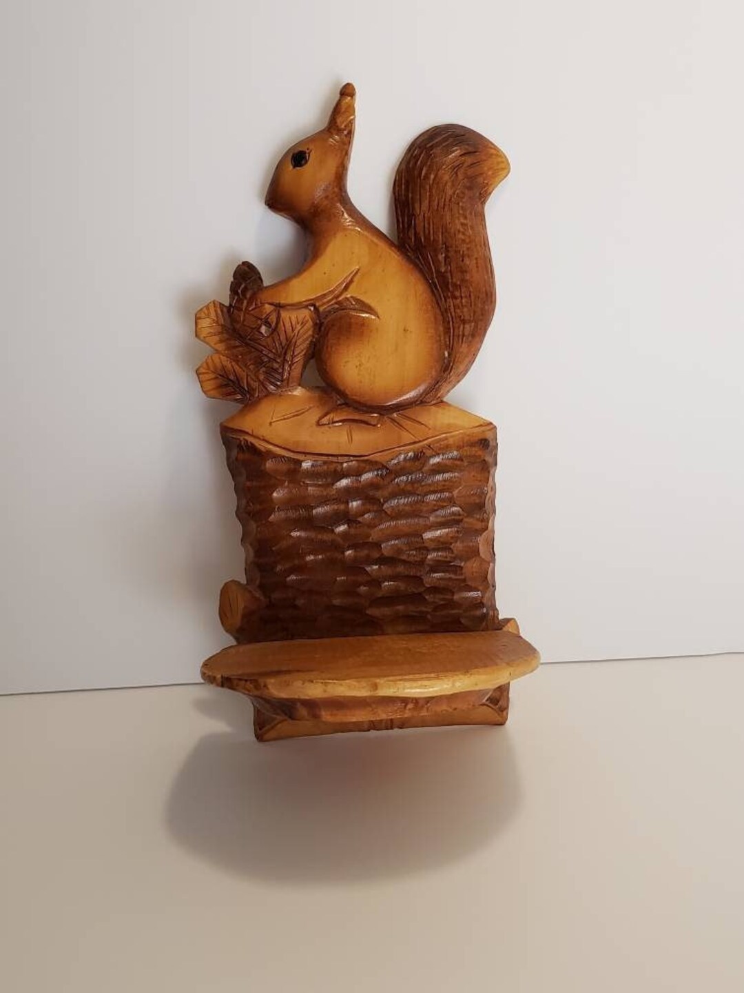 Vintage Hand Carved Squirrel Shelf, Wall Decor - Etsy UK
