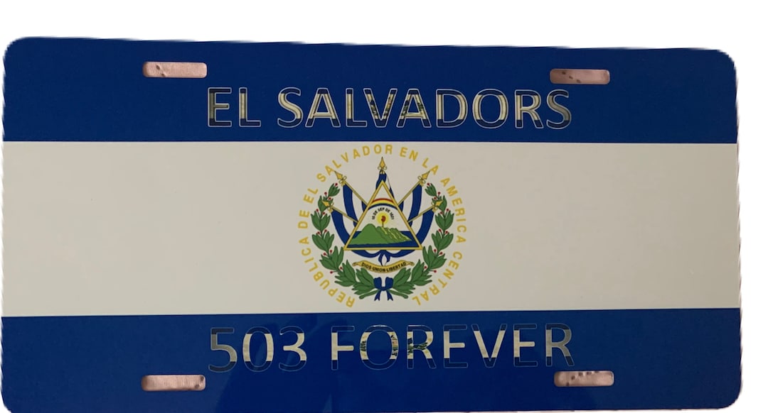El Salvador Car License Plate Size 12x6 - Etsy