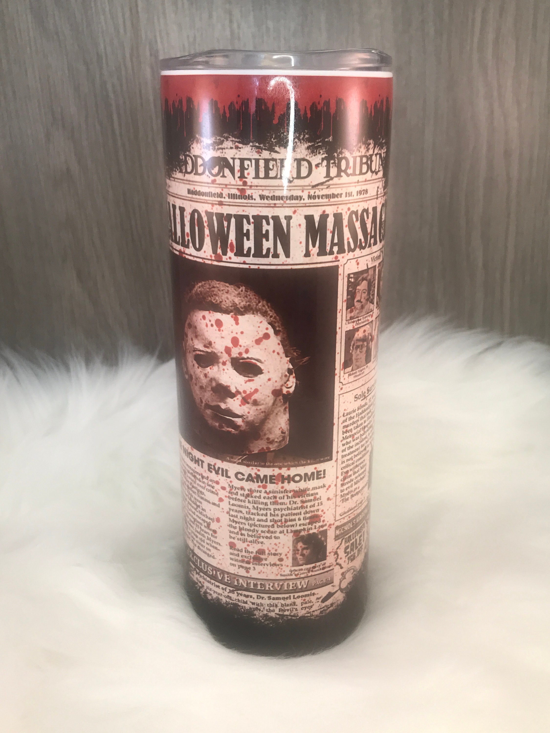 Custom Jason Voorhees Sublimation, No Epoxy Halloween Tumbler, Beverage ...