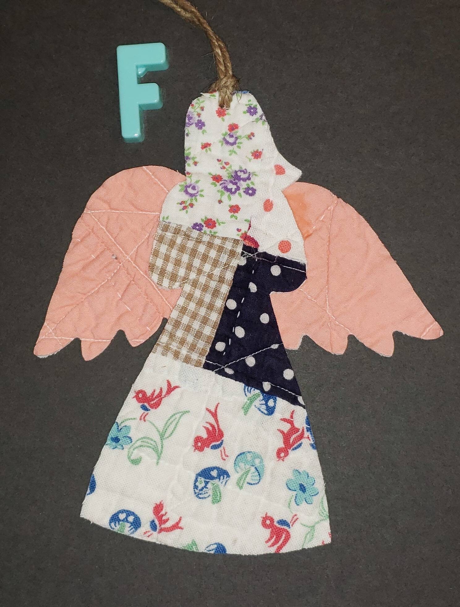 Vintage Handstitched Postage Stamp Quilt Angel Vintage Quilt - Etsy