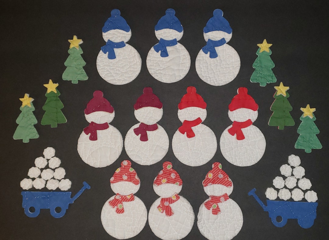 Snowman, Beanie, Scarf, Tree, Wagon & Snowball Die-cuts From Cutter ...