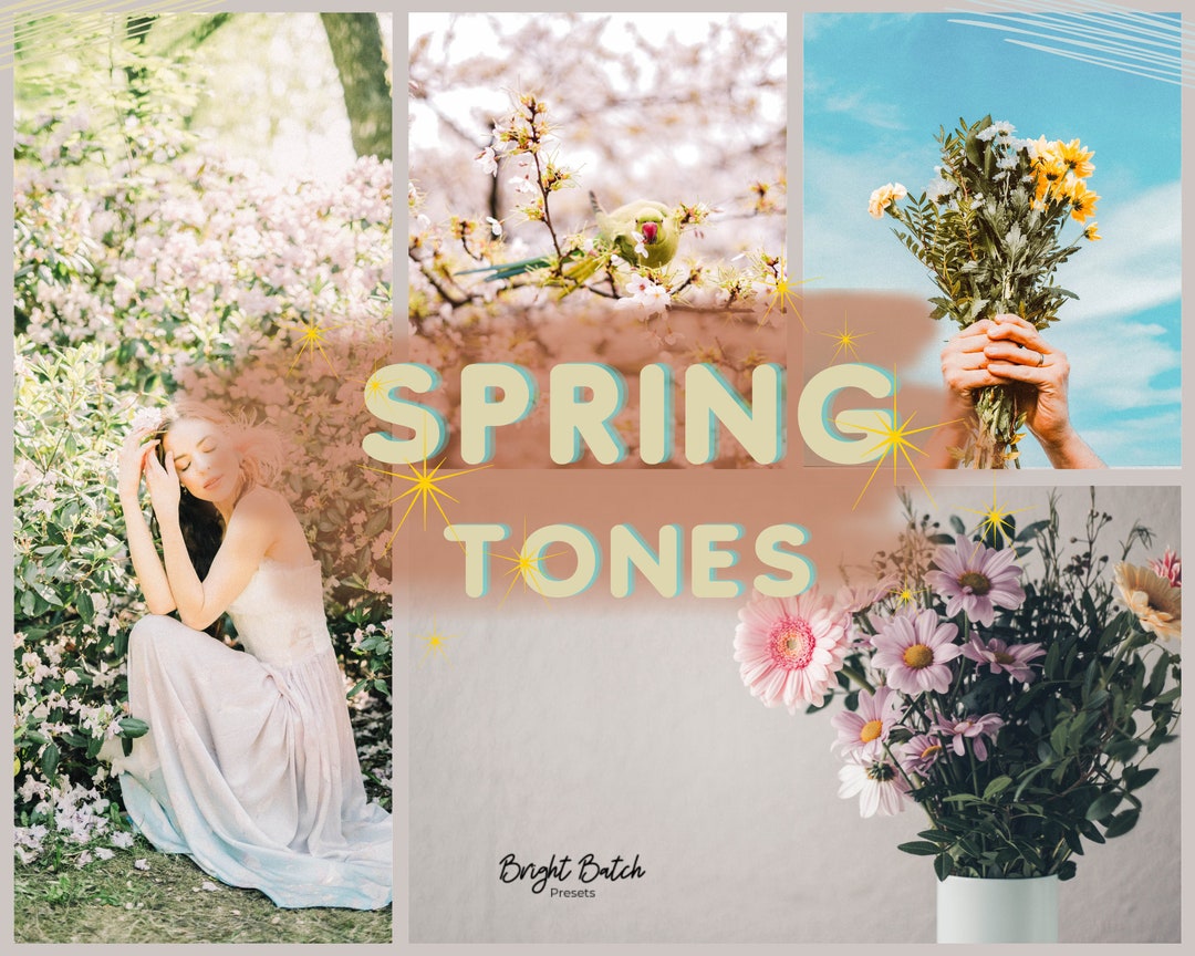 10 Spring Tones Ligthtroom Presets, Mobile + Desktop Presets, Spring ...