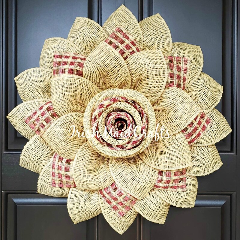 Large Burlap Flower - Etsy