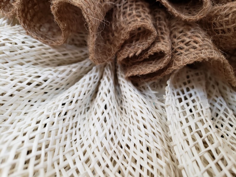 Large Cream / Natural Poly Burlap Wreath UITC unique in the - Etsy