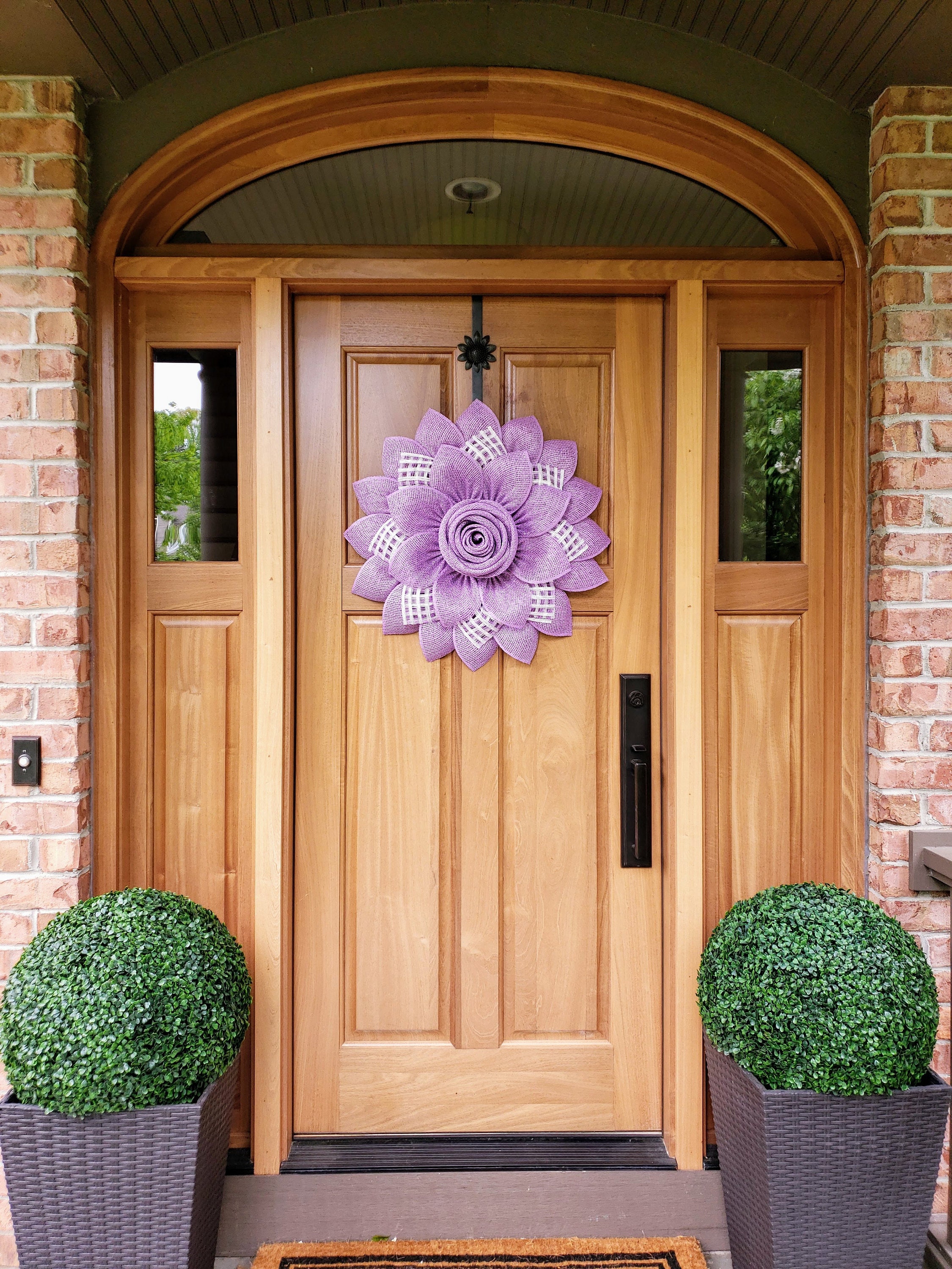 Large Lavender / Lilac / Purple Daisy Rose (sara Flower) Poly Burlap ...
