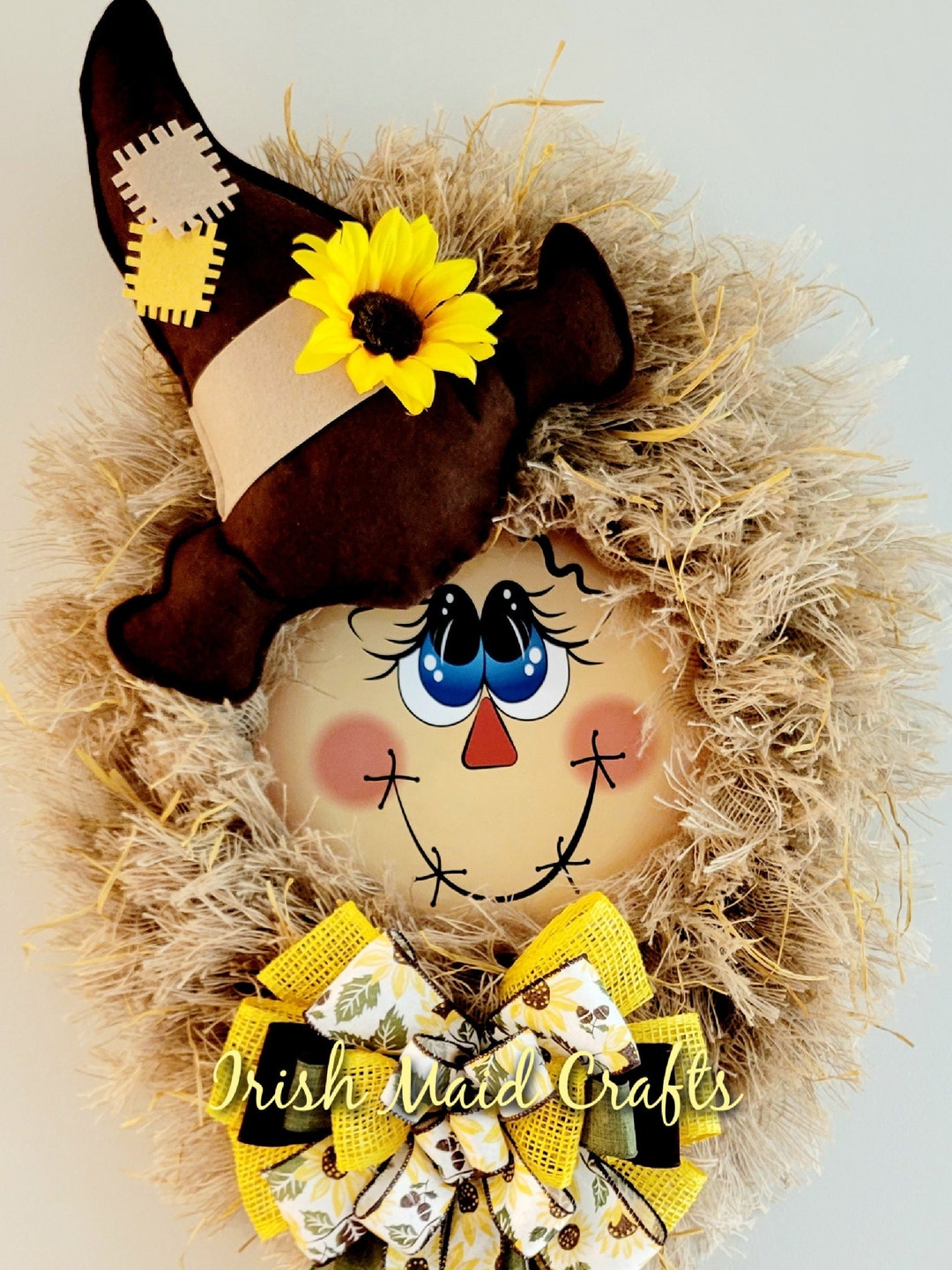 Scarecrow Wreath, Fall Wreath, Autumn Wreath, Harvest Decor, Fall Decor ...