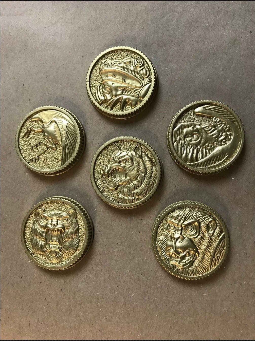 Power Movie Coins Ranger Cosplay Cold Cast Power Coins | Etsy