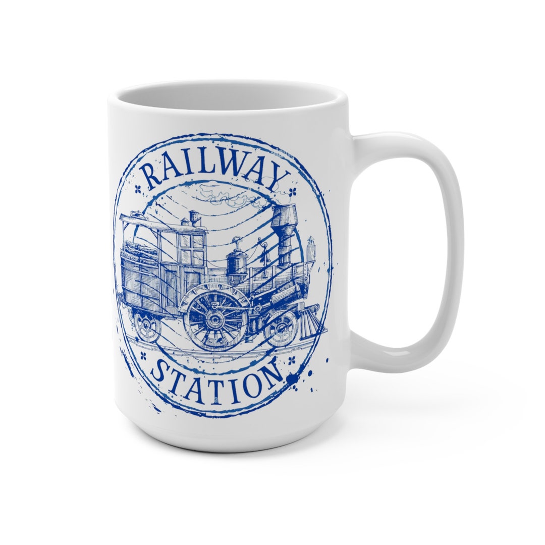 Old Railway Station Steam Engine Coffee Mug 15oz - Etsy