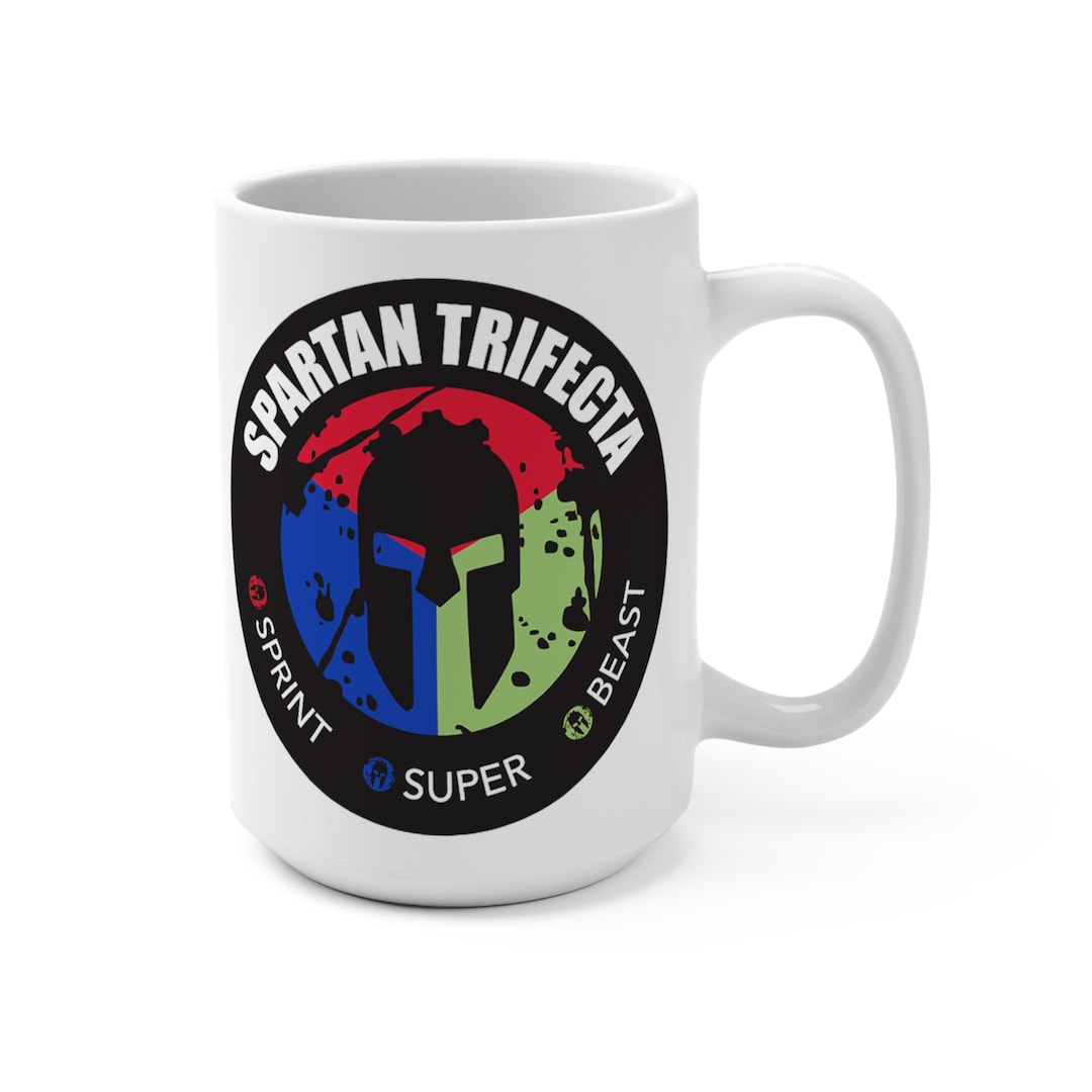 Spartan Race Trifecta Sprint Beast Super Medal 15 Oz Coffee Cup Mug - Etsy