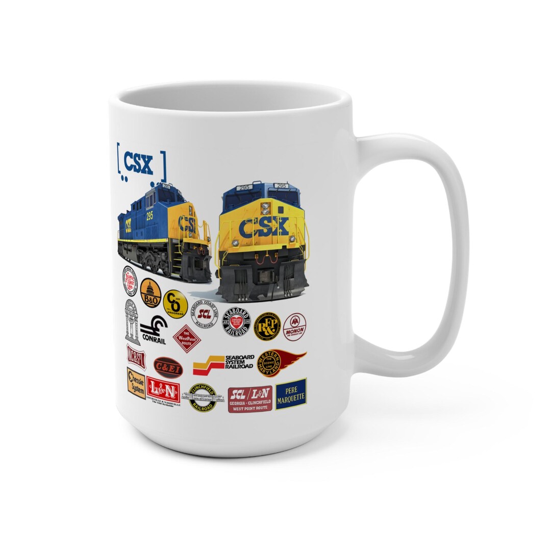 CSX Heritage Classic Logos Railroad Coffee Mug - Train Enthusiast Gift ...