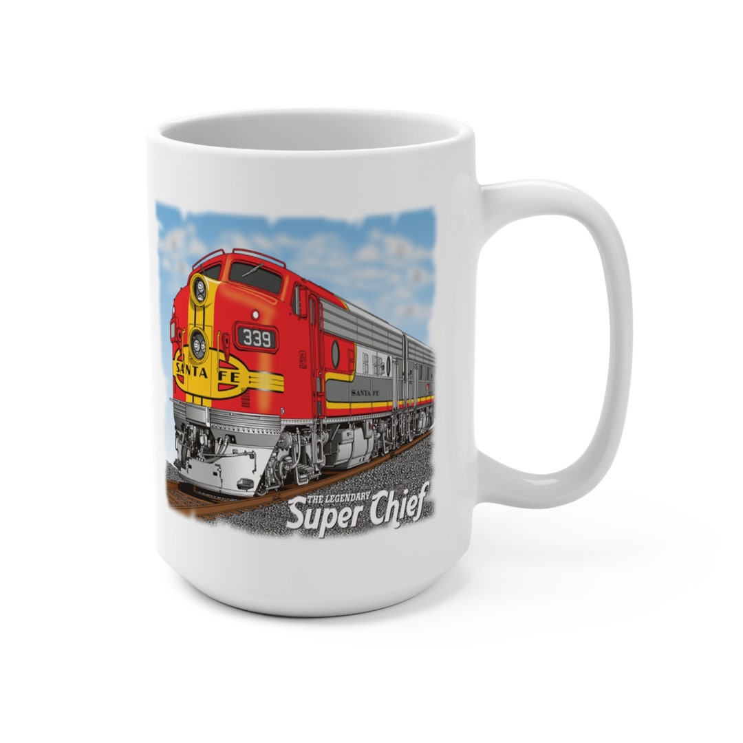 The Legendary Super Chief Railroad Mug 15 OZ - Etsy