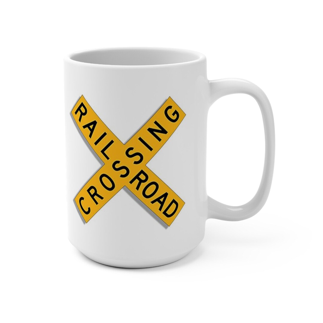 Railroad Crossing Train Coffee Cup Mug 15 OZ - Etsy