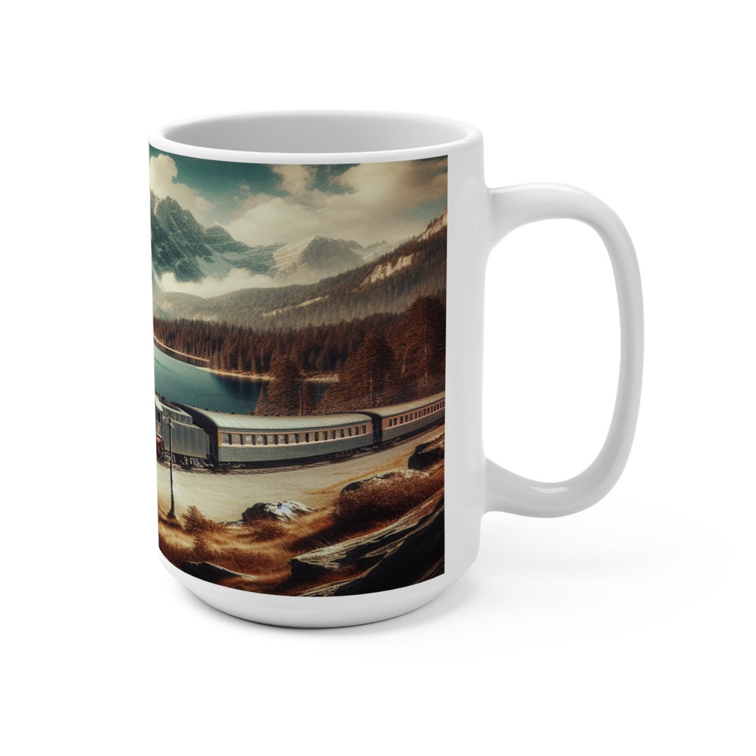 Backcountry Steam Engine Railroad Coffee Mugs 15 OZ - Etsy