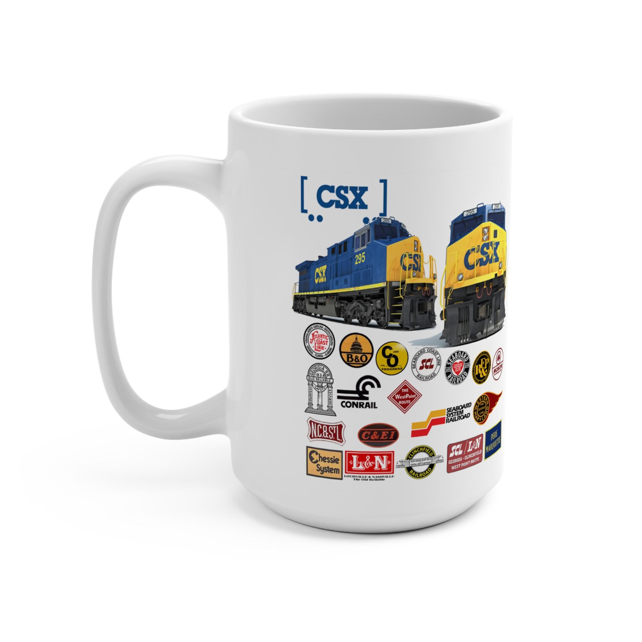CSX Heritage Classic Logos Railroad Coffee Mug 15oz, Train Enthusiast ...