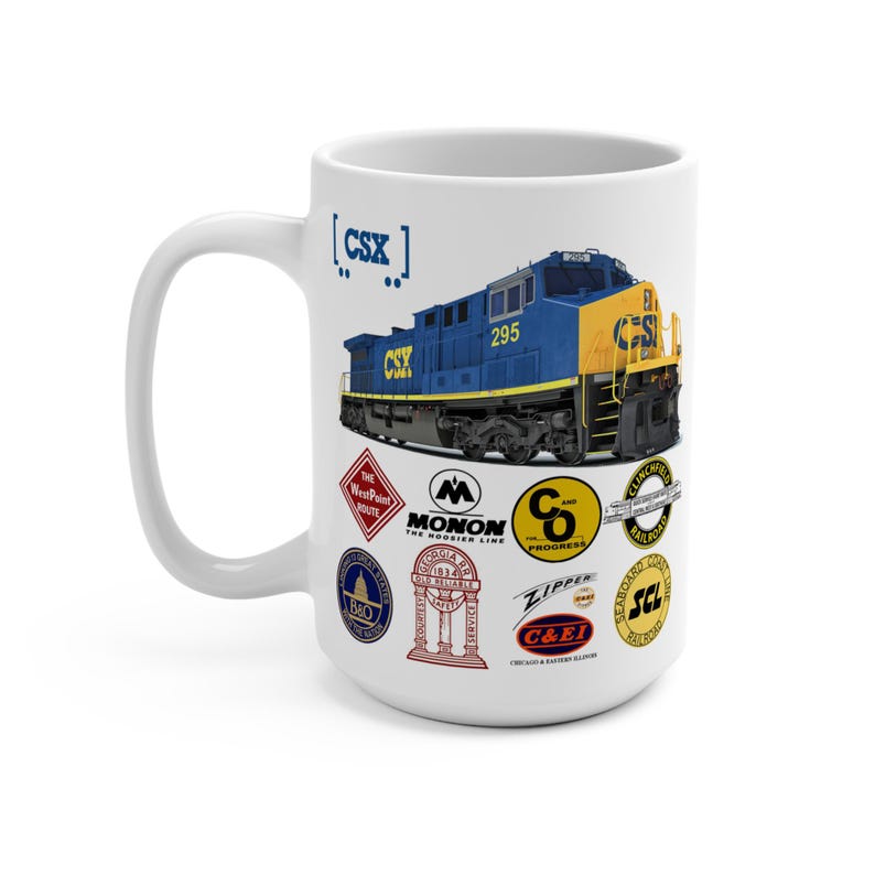 Retro CSX Logos Railroad Coffee 15 Oz Mug - Etsy
