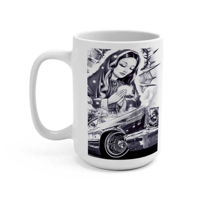 Mugsartstore, Virgin Mary Lowrider Impala 1964 15oz Mug - Etsy
