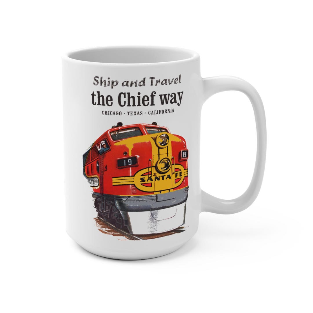 Vintage Chief Way Railroad Coffee Mug 15oz, Old Classic Ceramic Cup for ...