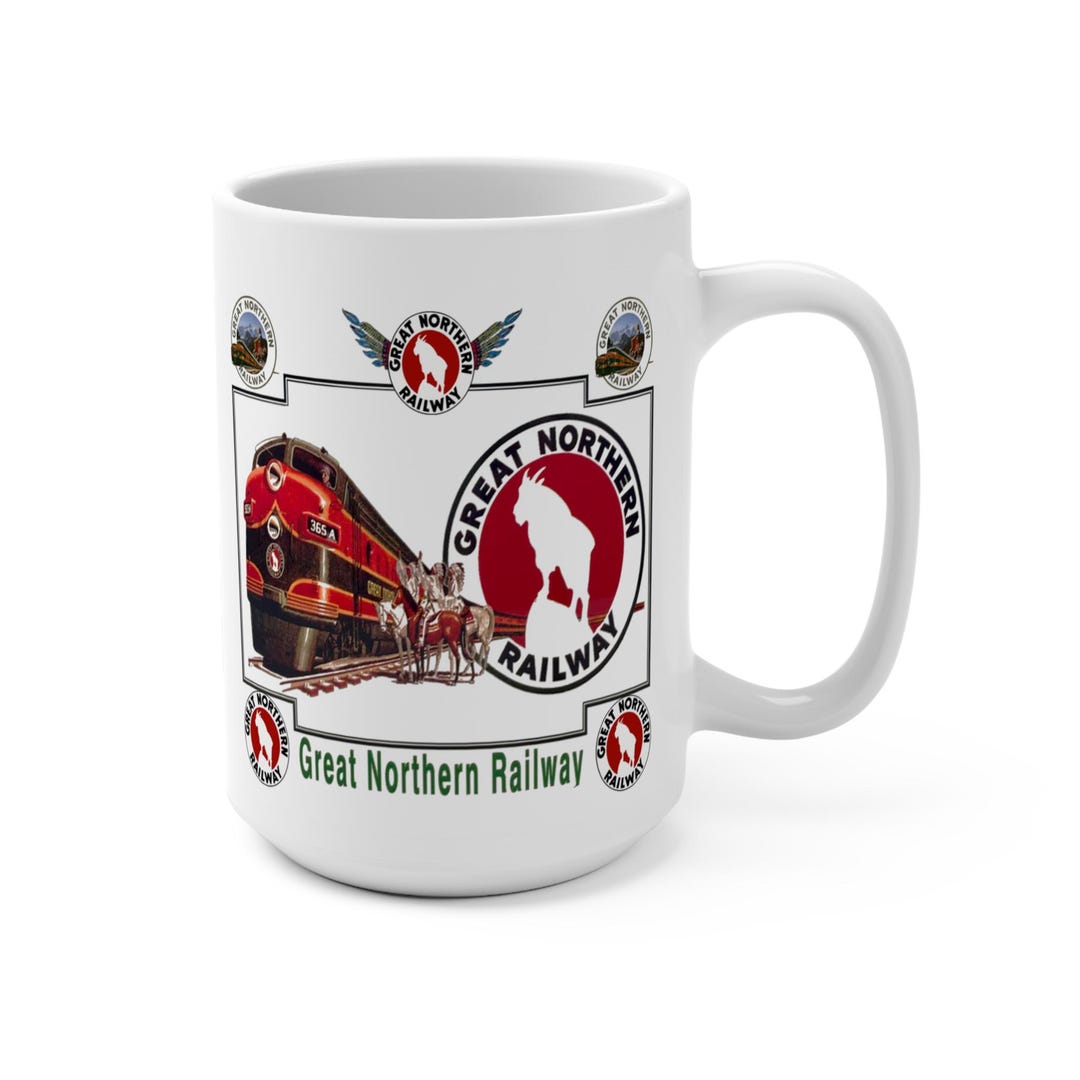 Vintage the Great Northern Railway Coffee 15 OZ Mug - Retro Train ...